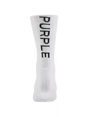 PURPLE BRAND Logo-print Crew Socks