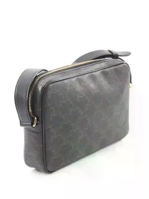 Celine 2010s Triomphe Shoulder Bag - Black