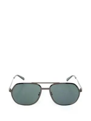 Gucci Tone Pilot-frame Sunglasses - Silver