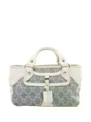 Celine Macadam Patterned Top Handle Handbag - Grey