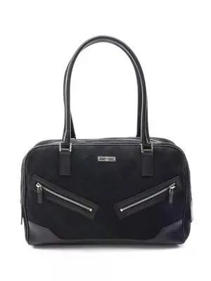Gucci 2000s Gg Canvas Handbag - Black