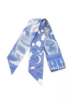 Hermès La Danse Des Amazones Silk Scarf - Blue