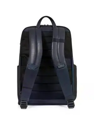 PIQUADRO Leather Multi-pocket Backpack