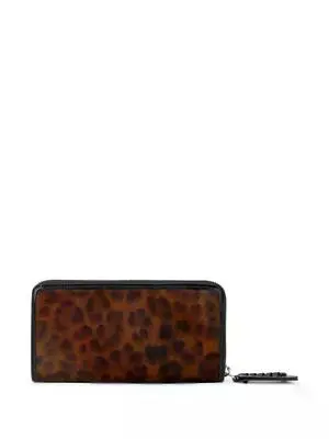 GIANNI CHIARINI Leopard-print Zip-around Wallet