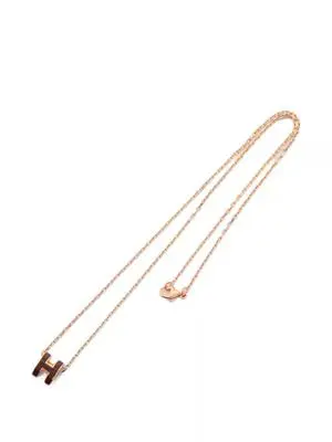Hermès Mini Pop H Enamel Pendant Necklace - Gold