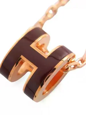 Hermès Mini Pop H Enamel Pendant Necklace