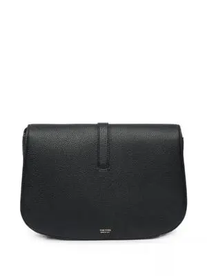 TOM FORD Kara T-logo Grained Leather Crossbody Bag