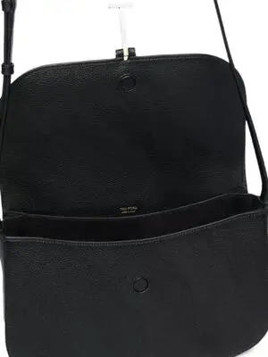 TOM FORD Kara T-logo Grained Leather Crossbody Bag