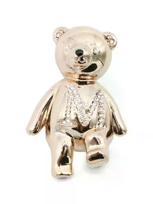 Max Mara Metal Teddy Bear Brooch - Gold