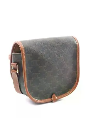 Celine Triomphe Folco Shoulder Bag - Brown