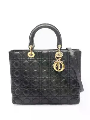 Dior Lady Canage Tote Bag - Black