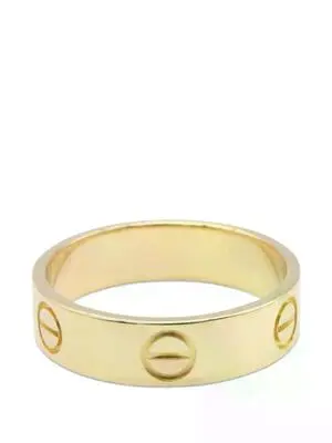 Cartier 18k Yellow Engraved Motif Band Ring - Gold