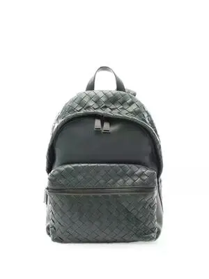 Bottega Veneta 2000s Intrecciato Backpack - Green