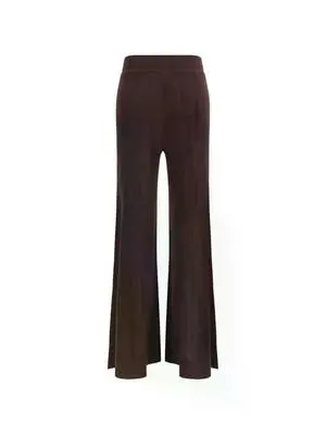 Loro Piana Ribbed Knit Wide-leg Trousers