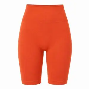 HEART AND SOUL Brick One Block High-waisted Activewear Biker Shorts - Orange