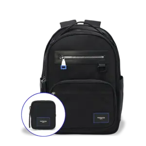 MAISONJE Everyday Backpack Set With Biz Pouch - Black