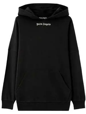 Palm Angels Cotton Hoodie - Black