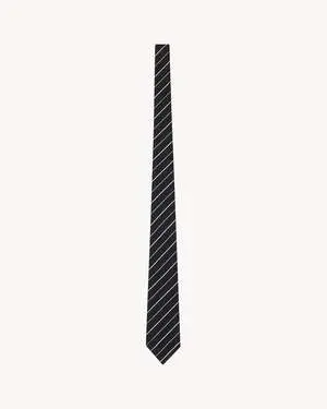 Saint Laurent Silk Chain Keeper Loop, 8 X 140 Cm - Nero