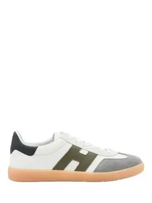 Hogan Leather Low Top Sneakers With Iconic Side Detail - Grey