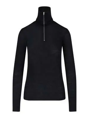 JIL SANDER Wool-blend T-shirt - Black