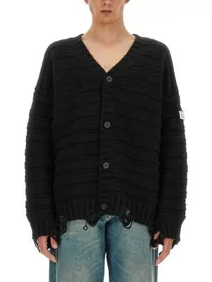MAISON MARGIELA V-neck Distressed Cardigan