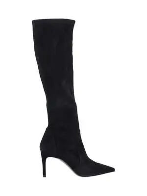 STUART WEITZMAN Goat Leather High Heel Boots - Black