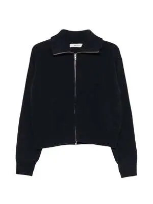 JUCCA Zip-front Ribbed Knit Cardigan - Navy