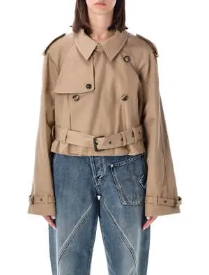 JW Anderson 100% Cotton Utility Coat - Beige