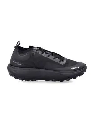 Satisfy Tunelug Trail Running Shoes For With Peba/eva Cushioning And Vibram Grip - Jet Black