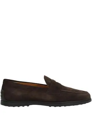 TOD`S Tod's Suede Leather Slip-on Loafers - Brown