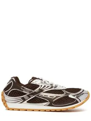 Bottega Veneta Lace-up Sneakers With Technical Lining - Marrone