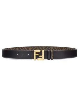 Fendi Reversible Leather Belt - Nero