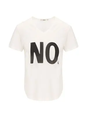 Fendi No Print Cotton T-shirt - White