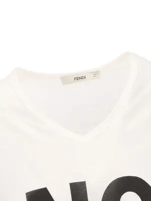 Fendi No Print Cotton T-shirt