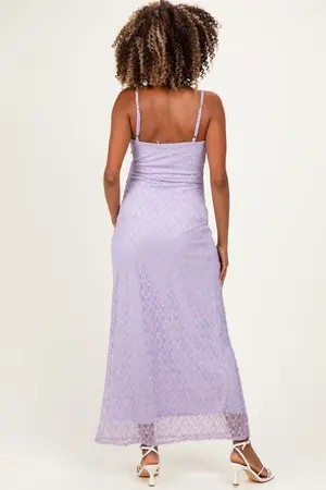 PINKBLUSH Sleeveless Lace Square Neck Maxi Dress