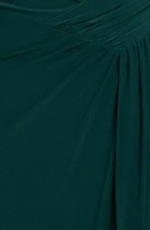 Betsy & Adam Embellished Long Sleeve Gown - Forest