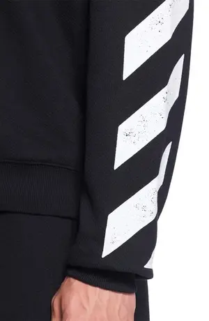 L/AB C/O OFF-WHITE Off-white Diagonal Stripe Graphic Cotton French Terry Sweatshirt