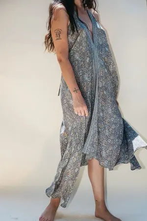 SUN CHILD Classic Silk Dress Ivy