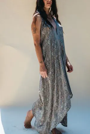 SUN CHILD Classic Silk Dress Ivy