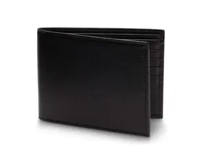 Bosca Nappa Vitello Bifold Wallet With Card/id Flap - Black