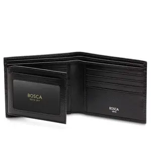 Bosca Nappa Vitello Bifold Wallet With Card/id Flap