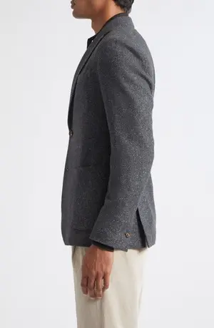 Eleventy Single-breasted Soft Slim Fit Jacket In Cashmere And Silk