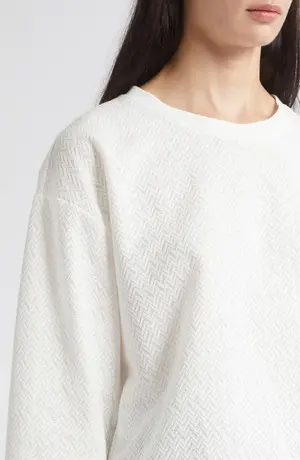 Emporio Armani Crewneck Chevron Jacquard Sweater