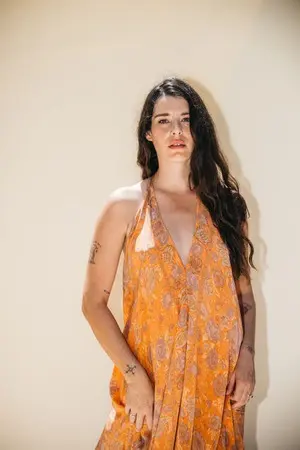 SUN CHILD Classic Silk Maxi Dress