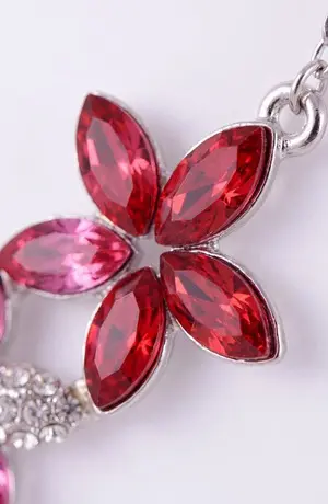 MODENAIRE Floral Crystal Statement Necklace