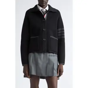 Thom Browne Double Face Pique Stitch Cardigan