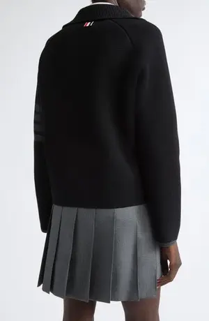 Thom Browne Double Face Pique Stitch Cardigan