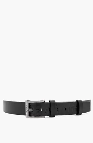 CAVALINHO Classic Embossed Leather Belt - Black