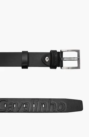 CAVALINHO Classic Embossed Leather Belt