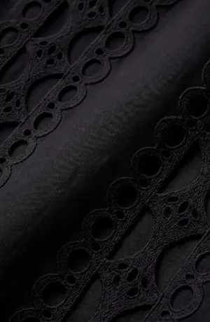 MODENAIRE Sleeveless High Neck Lace Overlay Maxi Dress - Black